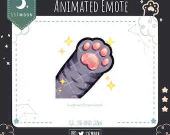 Cute Cat Emotes for Twitch Youtube Discord Kawaii Stream White Cat ...