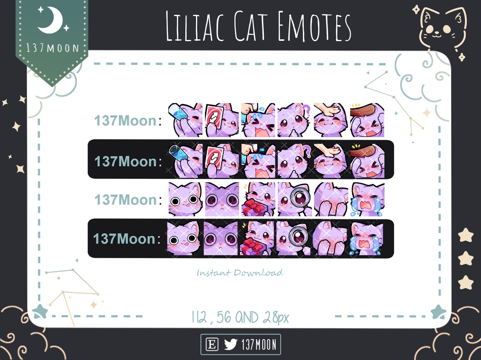 Cute Cat Emotes for Twitch | Youtube | Discord | Kawaii | Stream ...