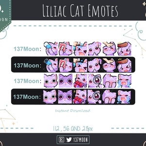 Cute Cat Emotes for Twitch | Youtube | Discord | Kawaii | Stream ...