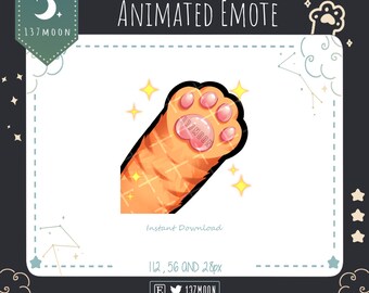 ANIMATED Paw Wave Emote | Cute Black Cat Paw Emote for Twitch | Youtube ...