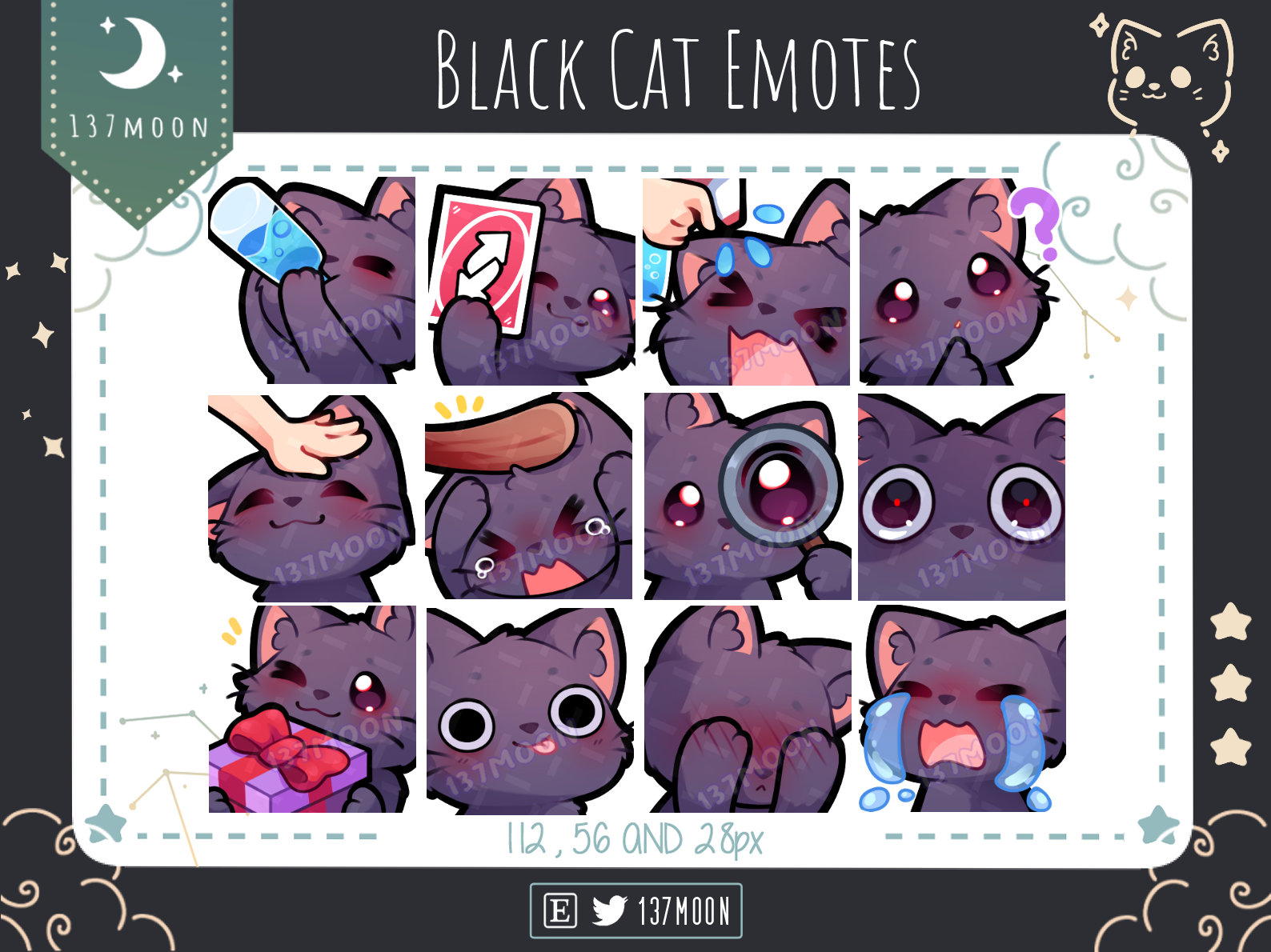 Cute Cat Emotes for Twitch | Youtube | Discord | Kawaii | Stream ...