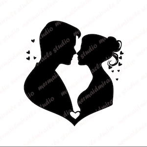 Couple Svg , Wedding Svg ,wedding Couple Hearts, Valentine Couple Svg ...