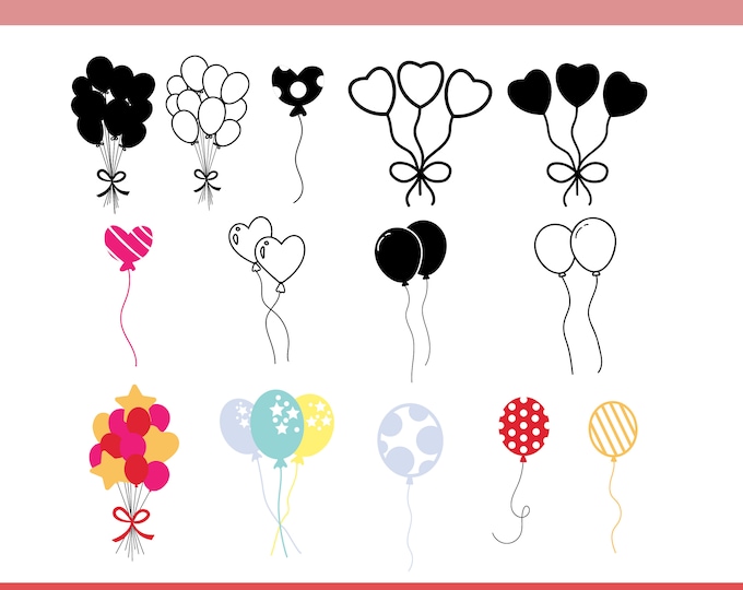 Balloons Svg Balloon Svg Balloons Cricut Svg Party Balloons Svg ...