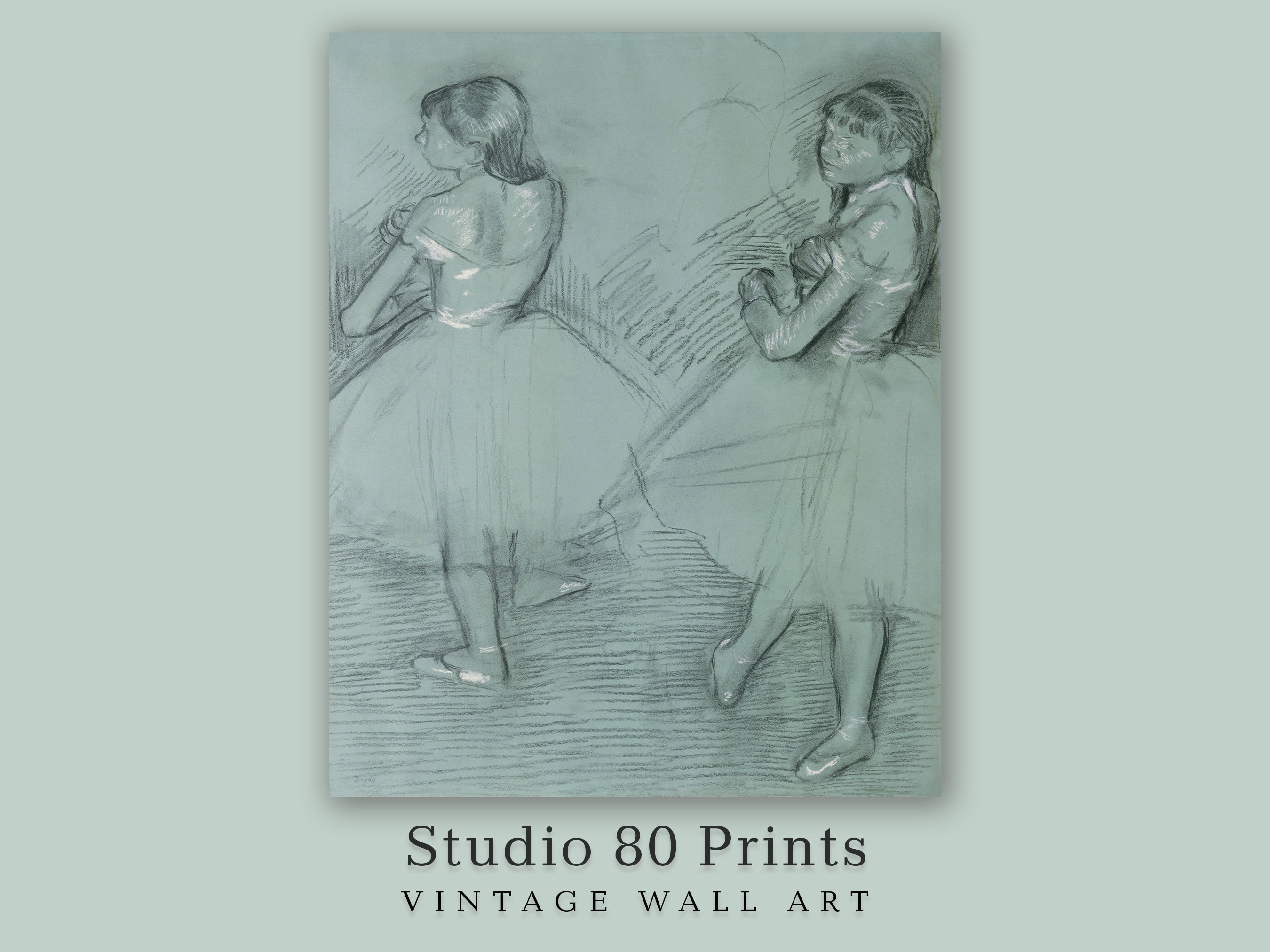Degas Drawing Two Dancers Digital Download Printable - Etsy
