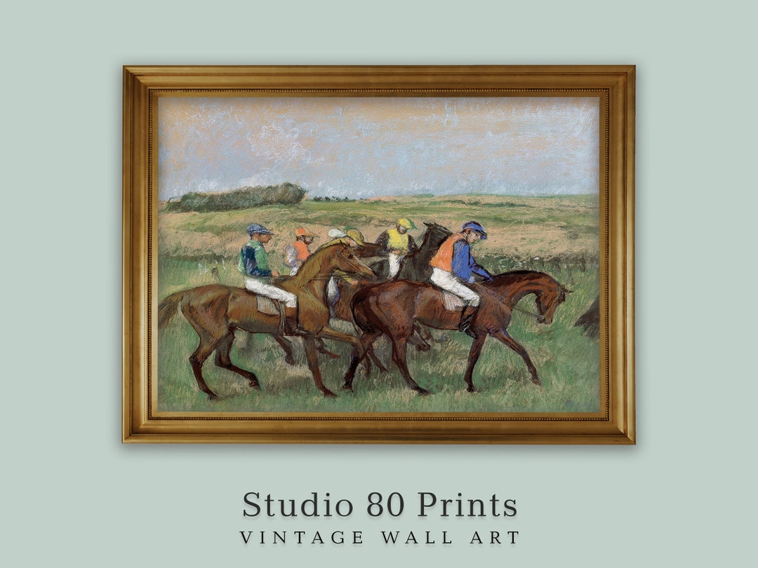 Edgar Degas Racehorse Pastel | Digital Download | Printable Vintage ...