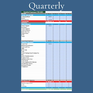 Trucking Spreadsheet, Business Owner Operator, Digital Product - Etsy