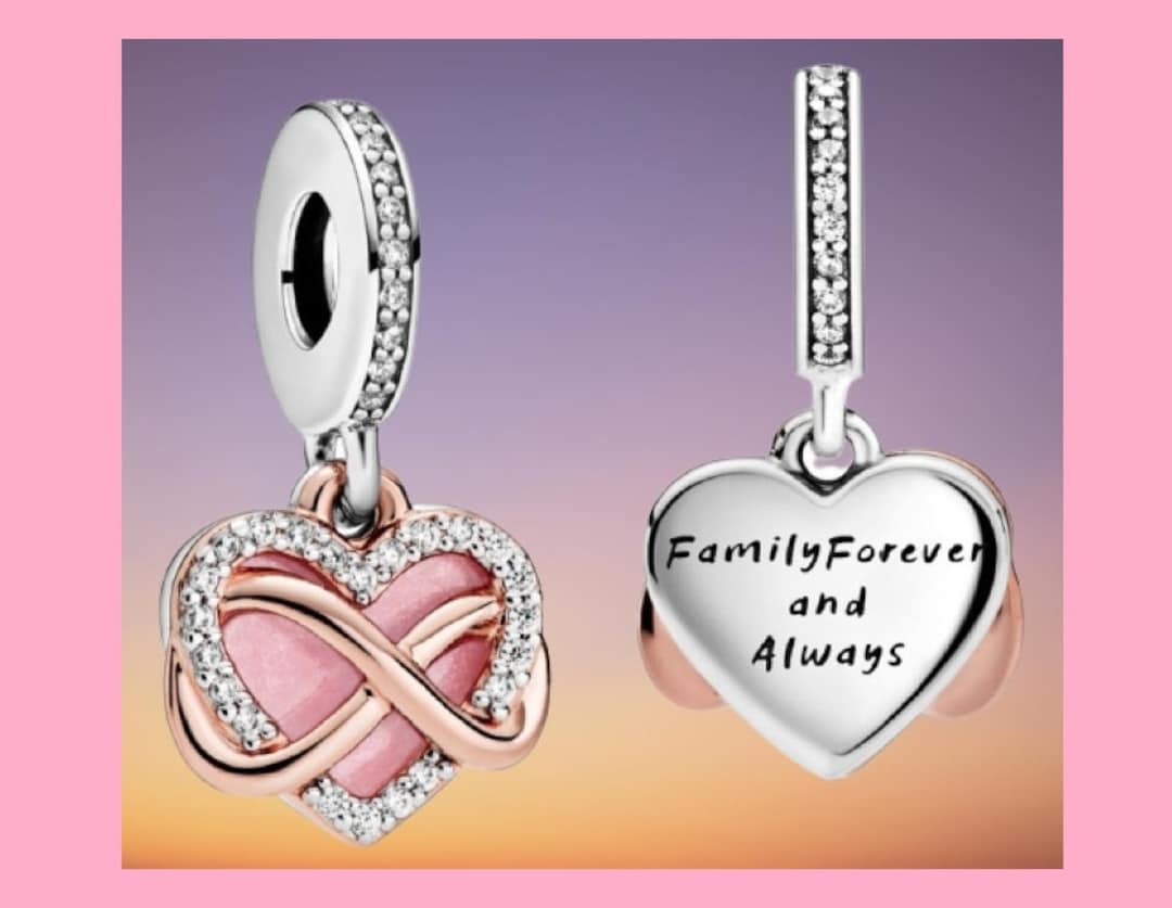 Genuine Pandora Sparkling Infinity Heart Dangle 788878C01 - Etsy UK