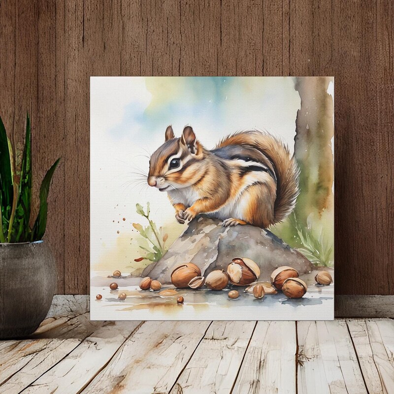 Chipmunk Art - Etsy