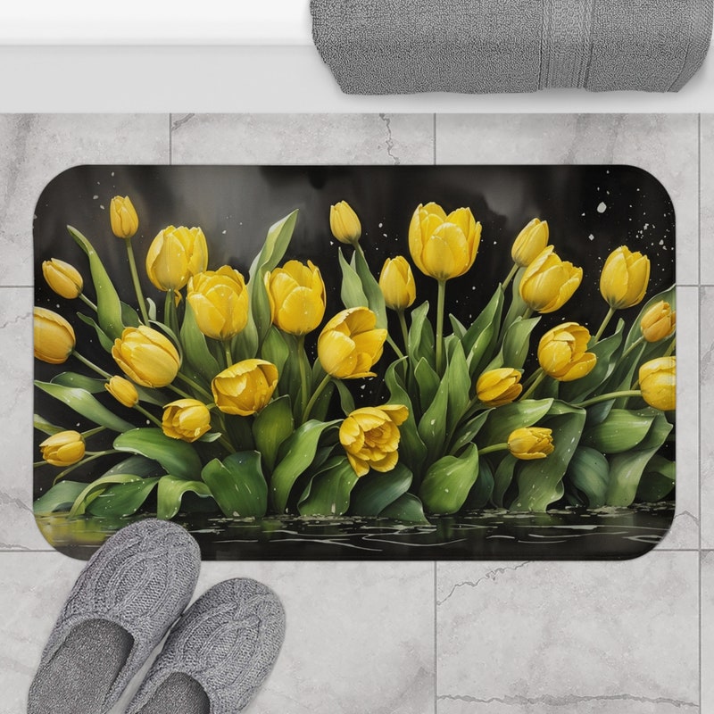 Yellow Bath Mat - Etsy