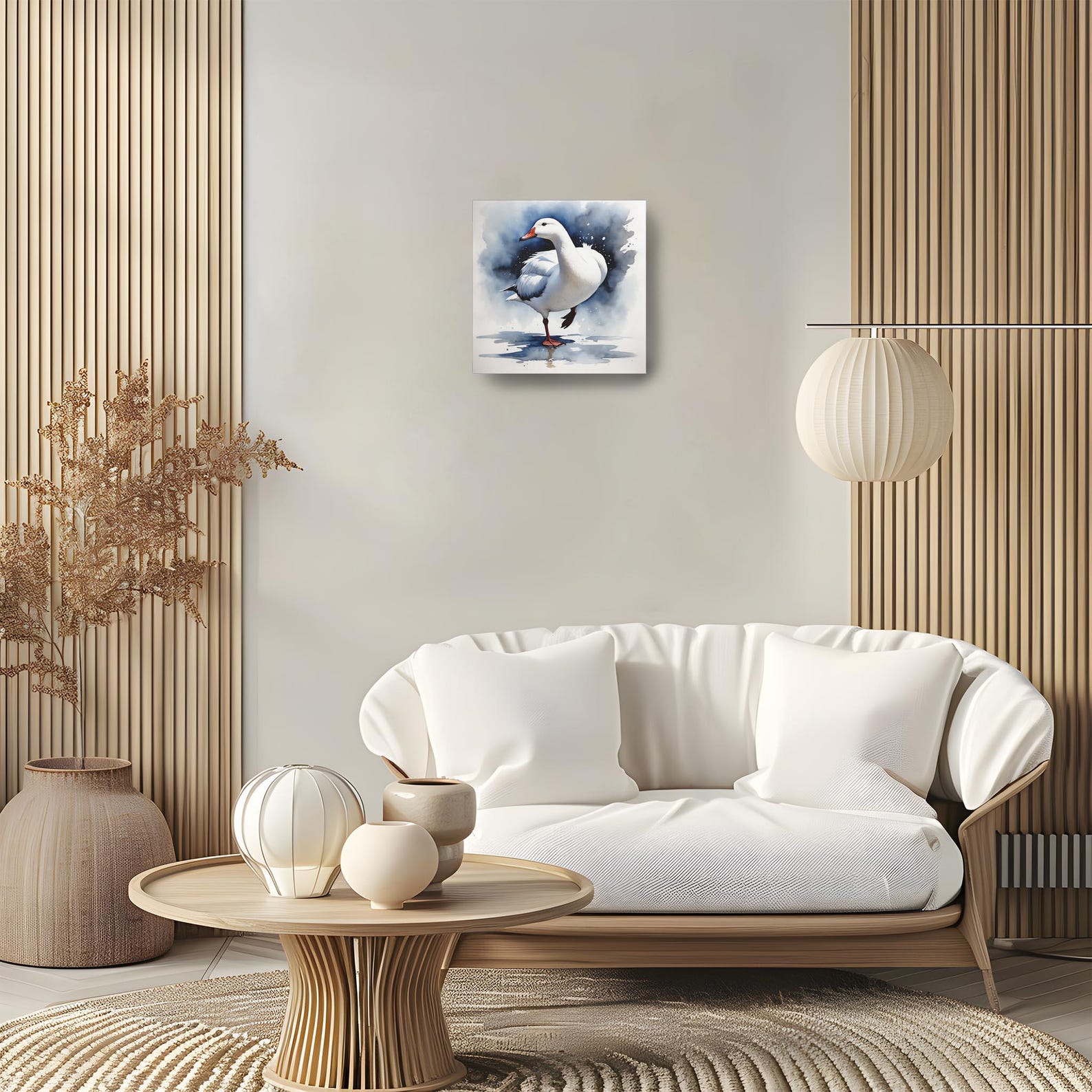 Watercolor Snow Goose Painting, Snow Goose Wall Art, Bird Art Print ...