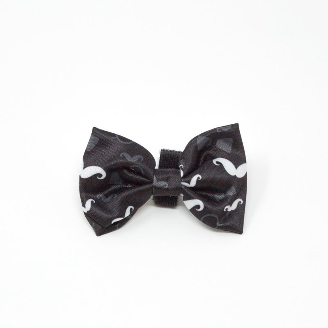 Bow Tie / Bow Tie MUSTACHE Velcro Closure Bow Tie or Bow Tie for Collar ...