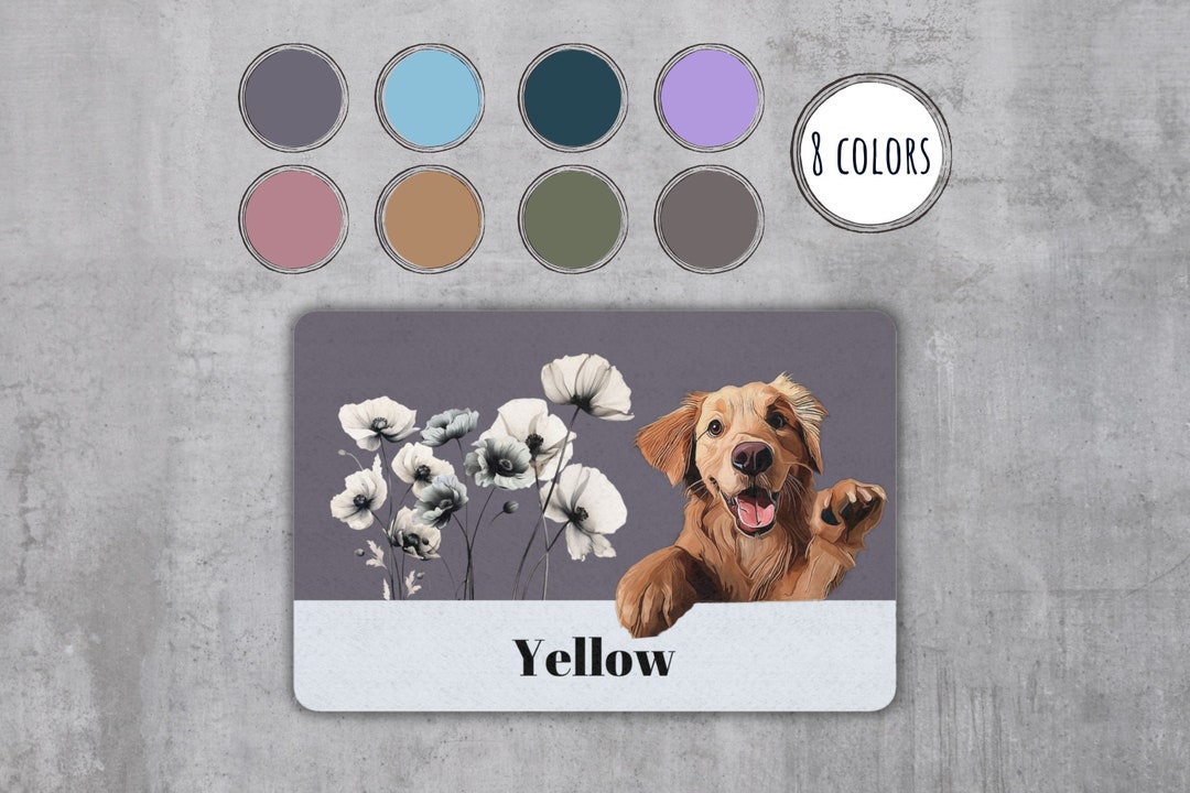 Custom Dog Bowl Mat, Personalized Dog Mats Using Pet Photo and Name ...