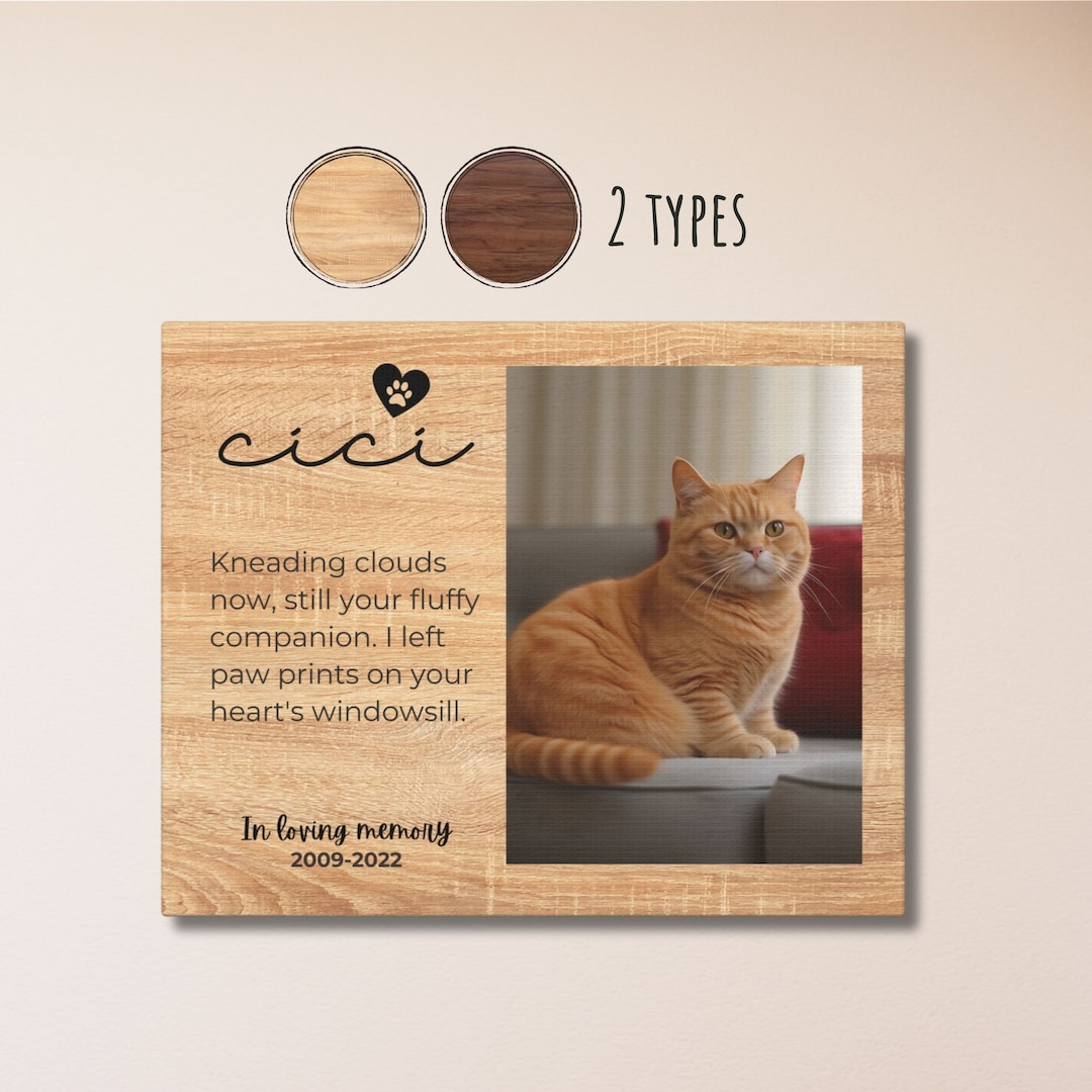 Cat Memorial Gift Personalized Cats Passed Away Gift in Memory of Cat ...