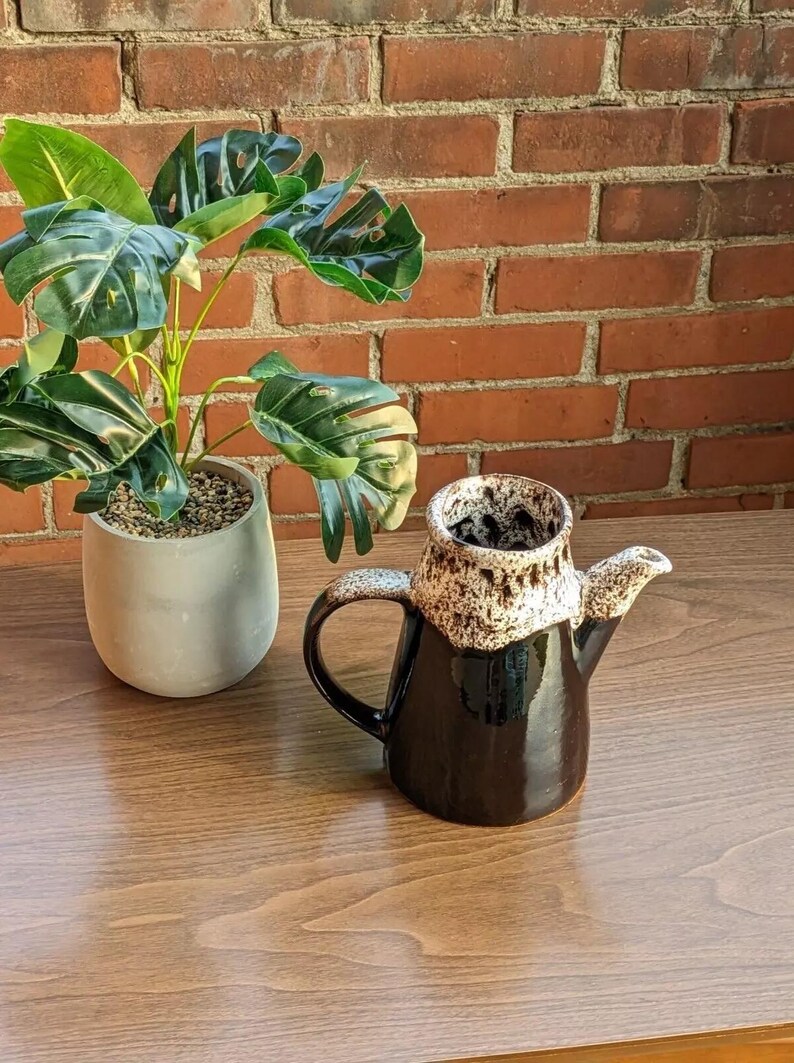Vintage Royal Canadian Art Pottery Brown Drip Glaze Pottery Pitcher - Etsy