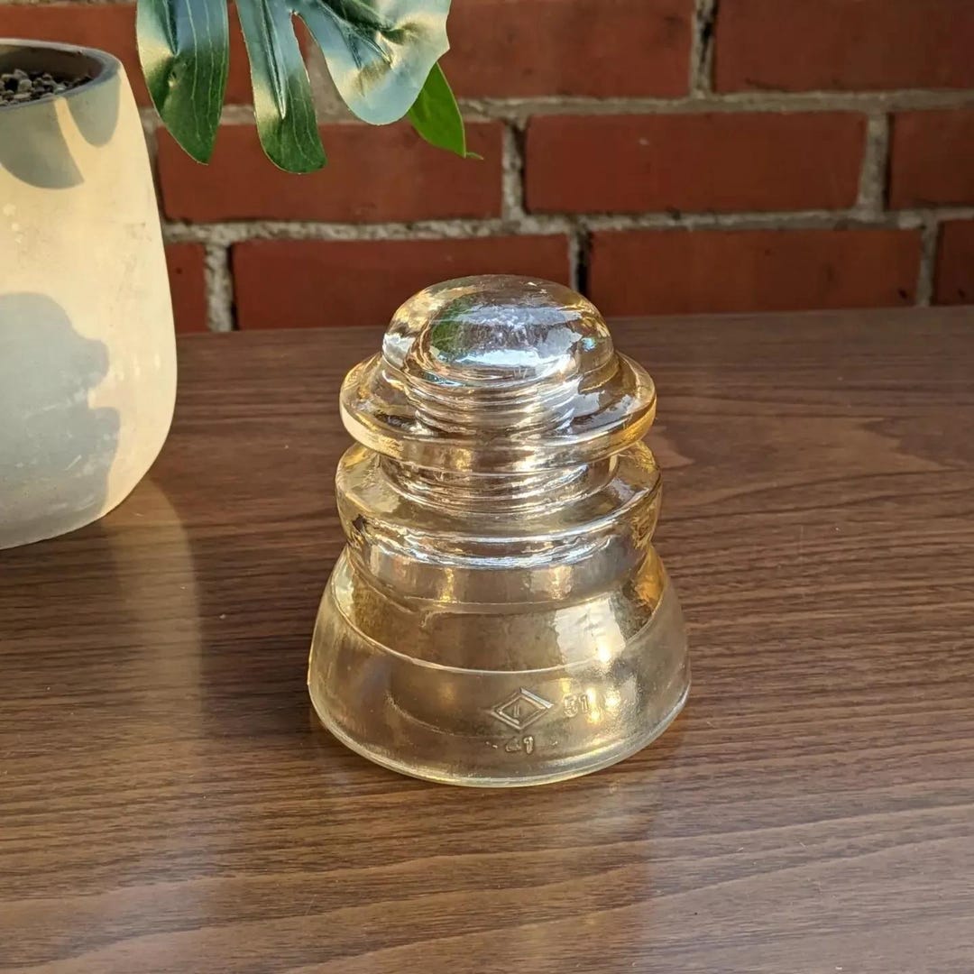 Vintage Dominion Clear Glass Insulator Collectors Piece - Etsy