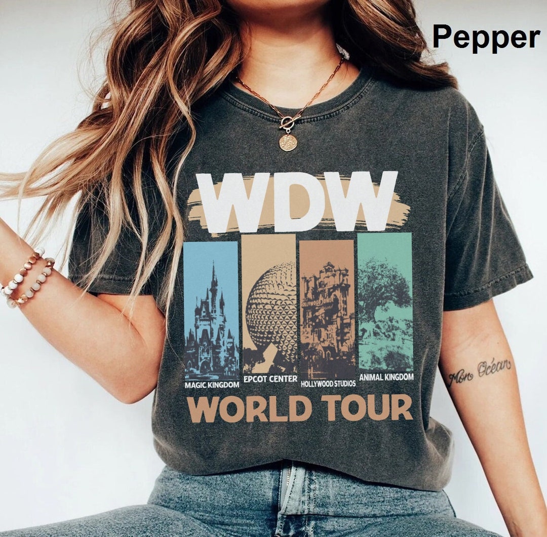 Retro WDW World Tour Shirt, Walt Disney World Comfort Colors Shirt ...