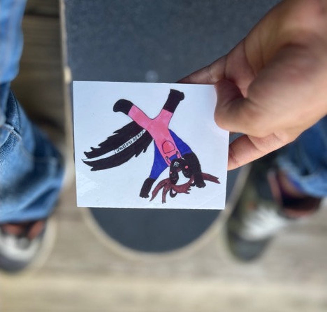 Hand-drawn Stella the Skunk Vinyl Sticker for Skateboard, Water Bottle ...