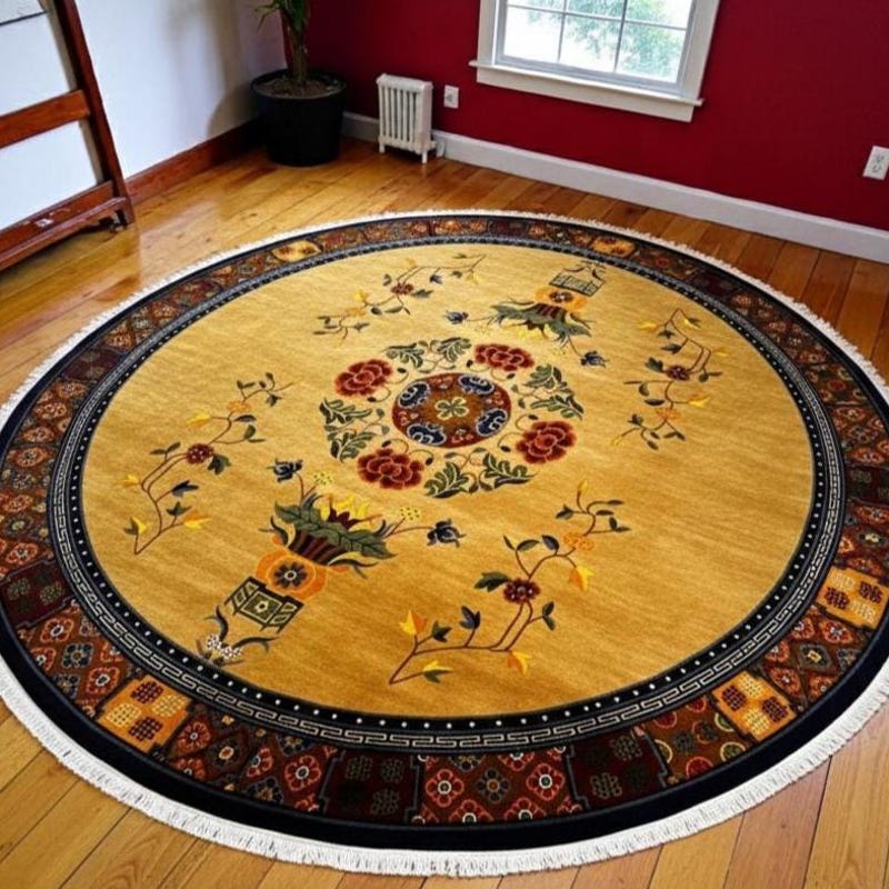 Tibetan Rug Wool Round - Etsy
