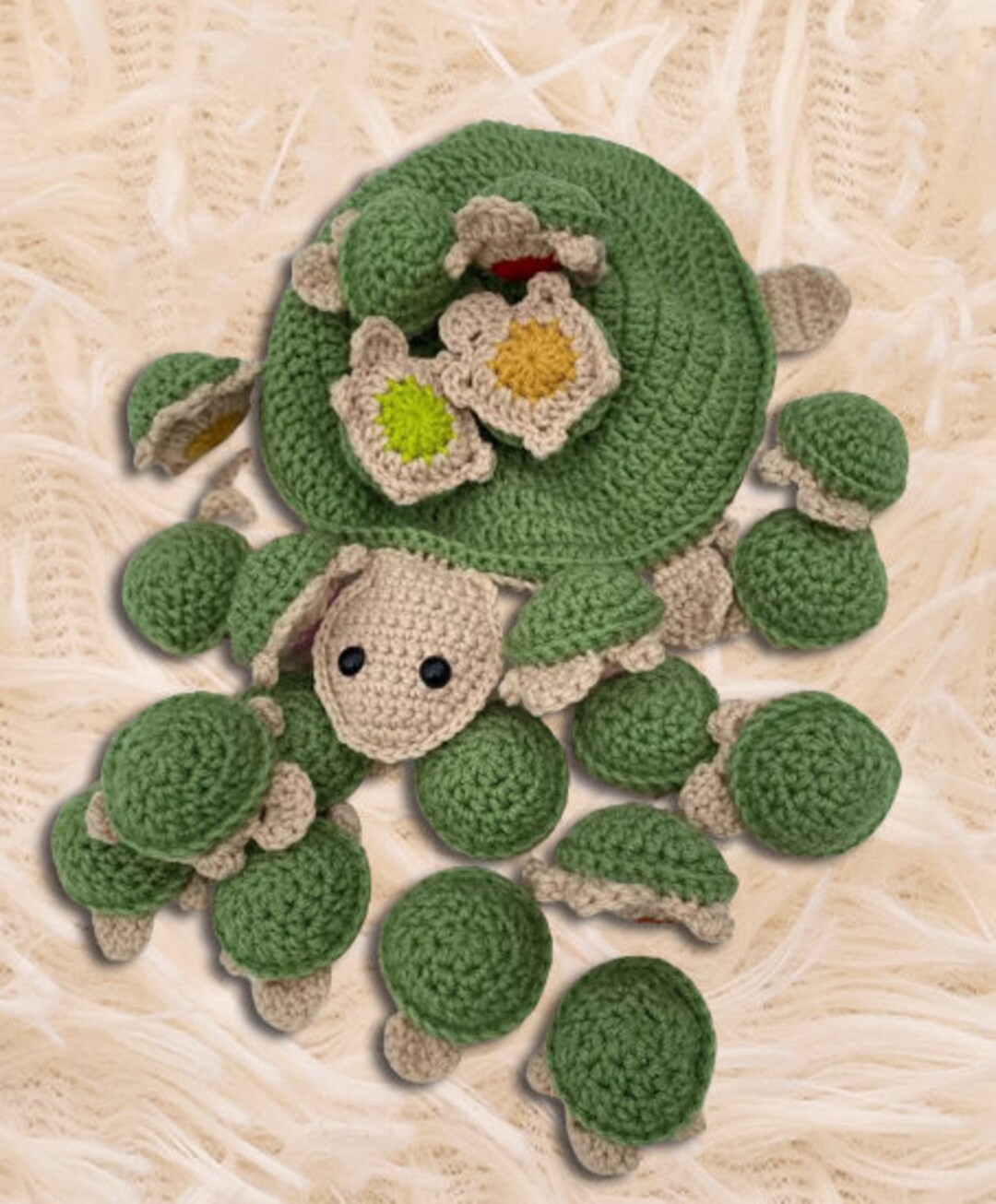 Original Mama Turtle Crochet Memory Game Pattern - Complete English PDF ...