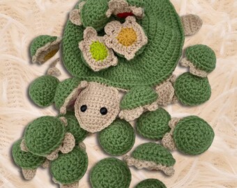 Original Mama Octopus Memory Game Crochet Pattern Amigurumi Animal ...