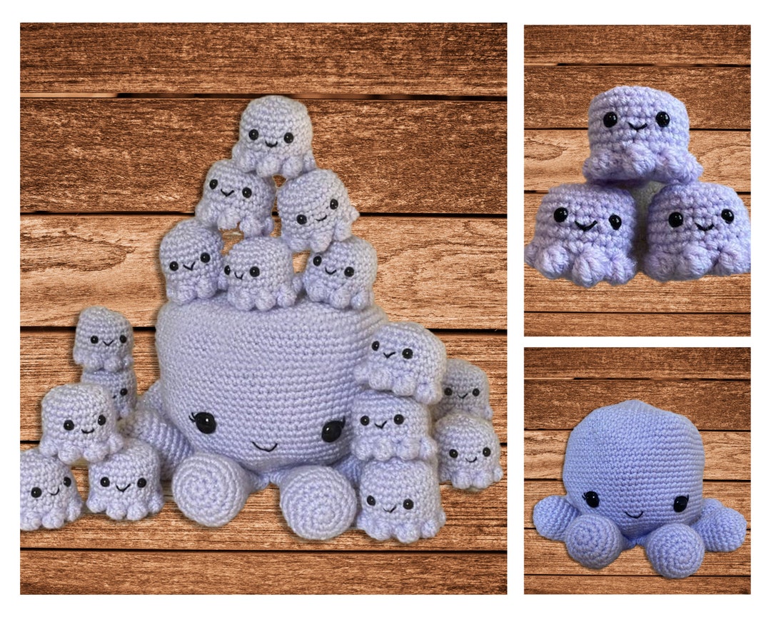 Original Mama Octopus Memory Game Crochet Pattern - Amigurumi Animal ...