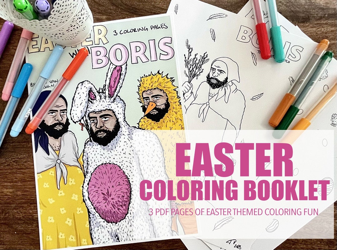 Easter Colouring Booklet Instant Download 3x Fun Easter - Etsy
