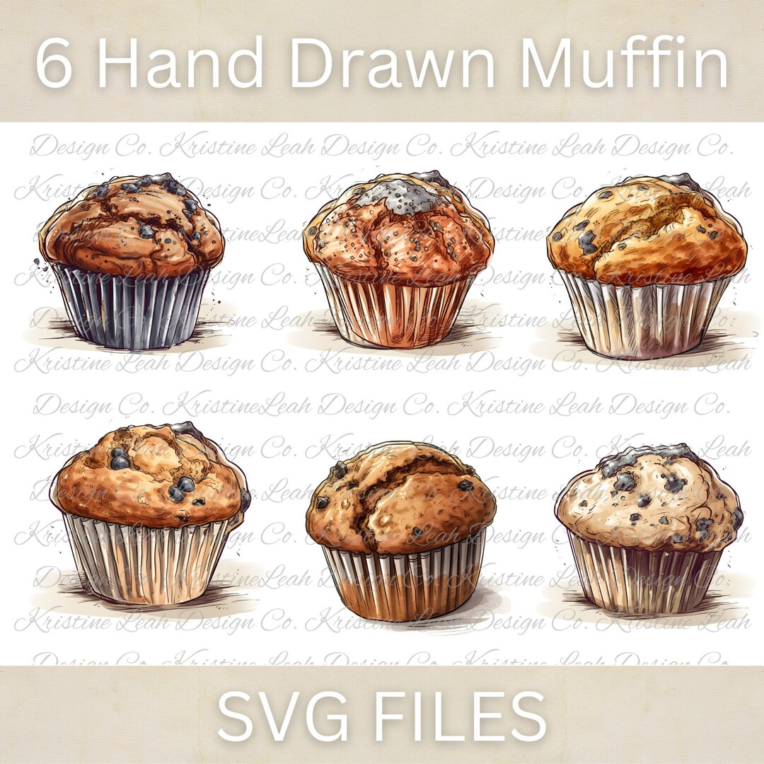 Hand Drawn Muffin Svg-muffin Cut File, Commercial Use, Instant Download ...