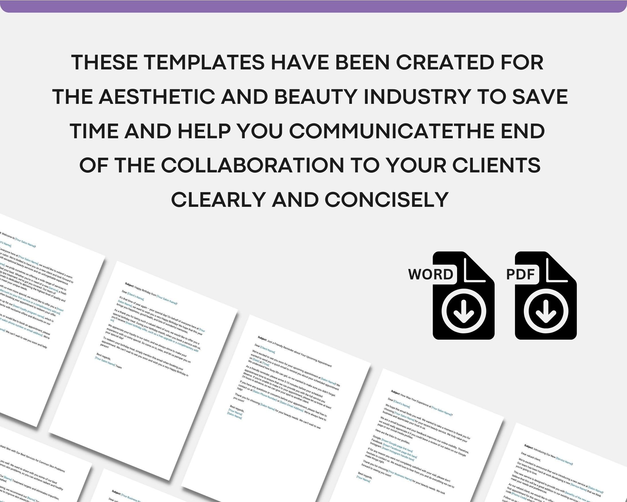 Client Break up Script Ready Template for Beauty Business, Email ...