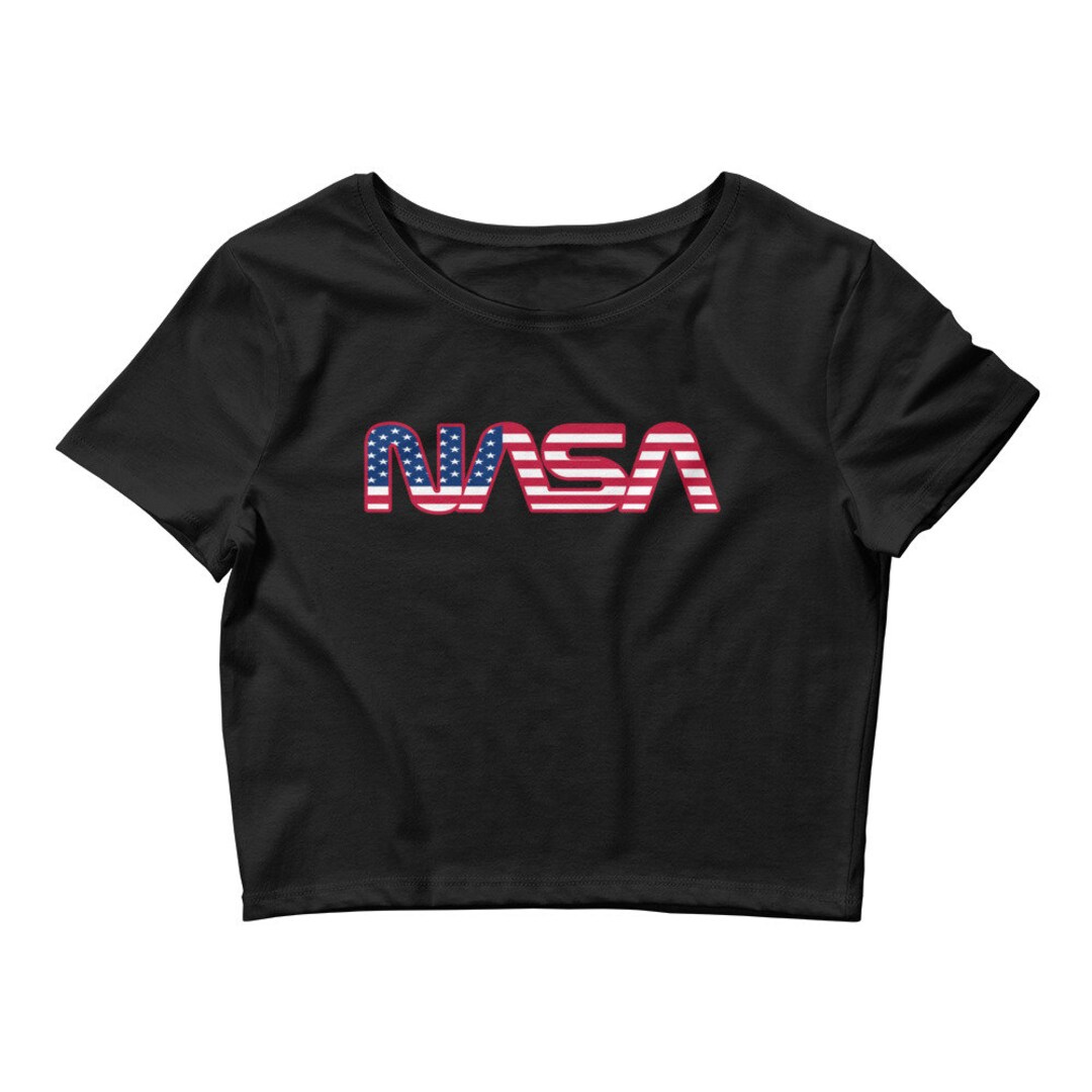 NASA Women Crop Cop, Nasa Space Crop Top, Nasa Logo Crop Top, Space ...