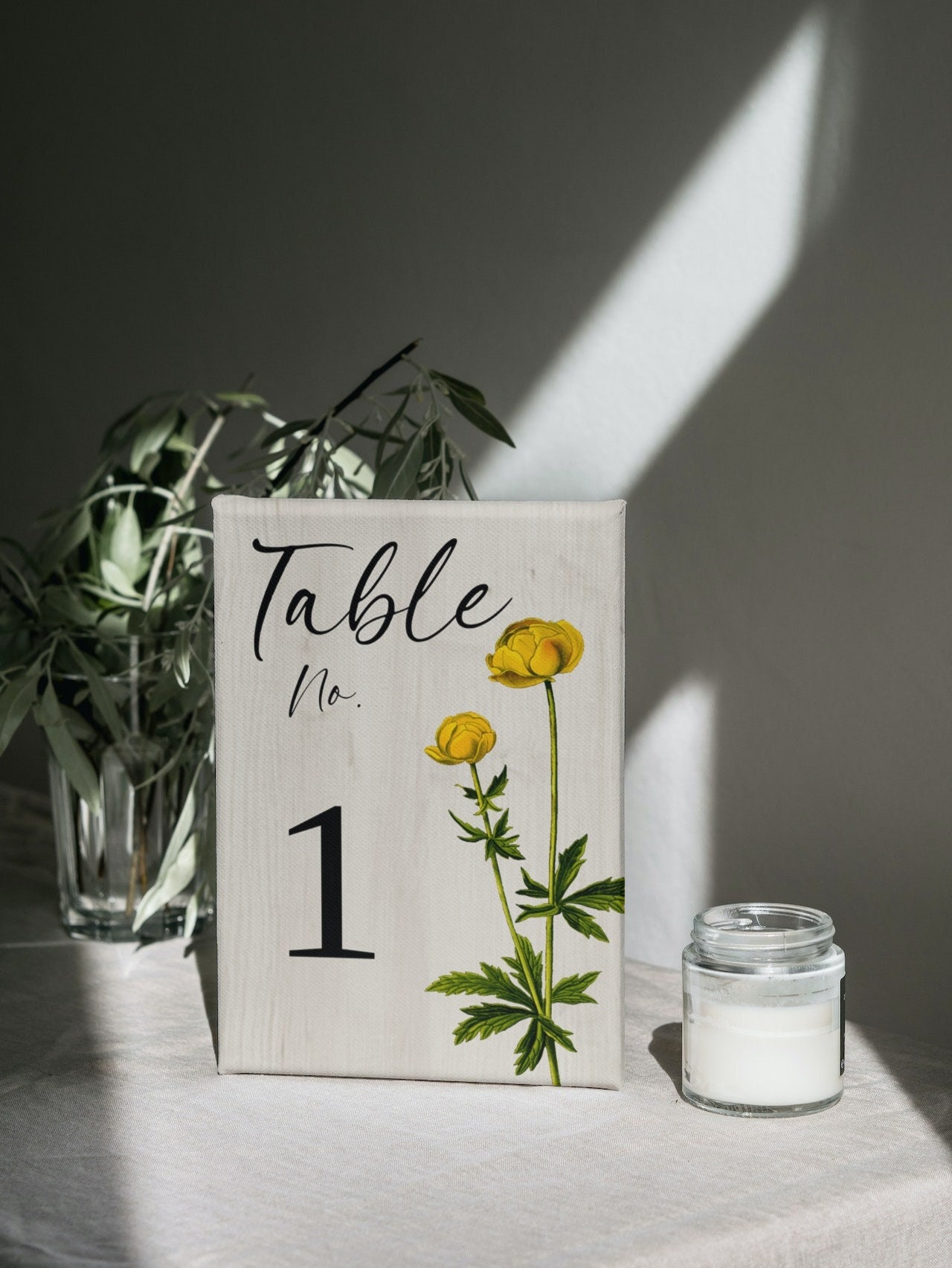 Printable Table Numbers Downloadable Table Numbers Wedding Table ...