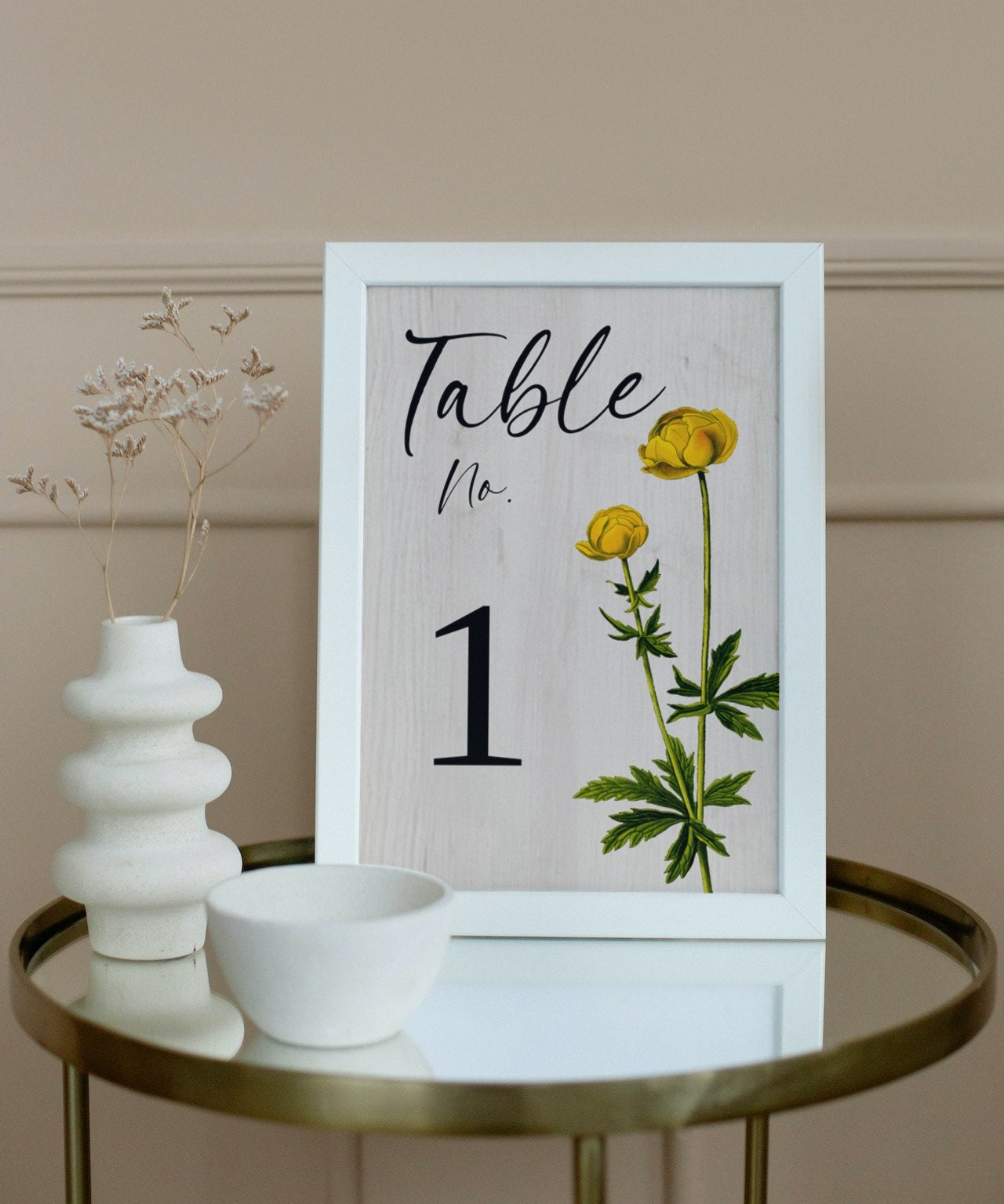 Printable Table Numbers Downloadable Table Numbers Wedding Table ...