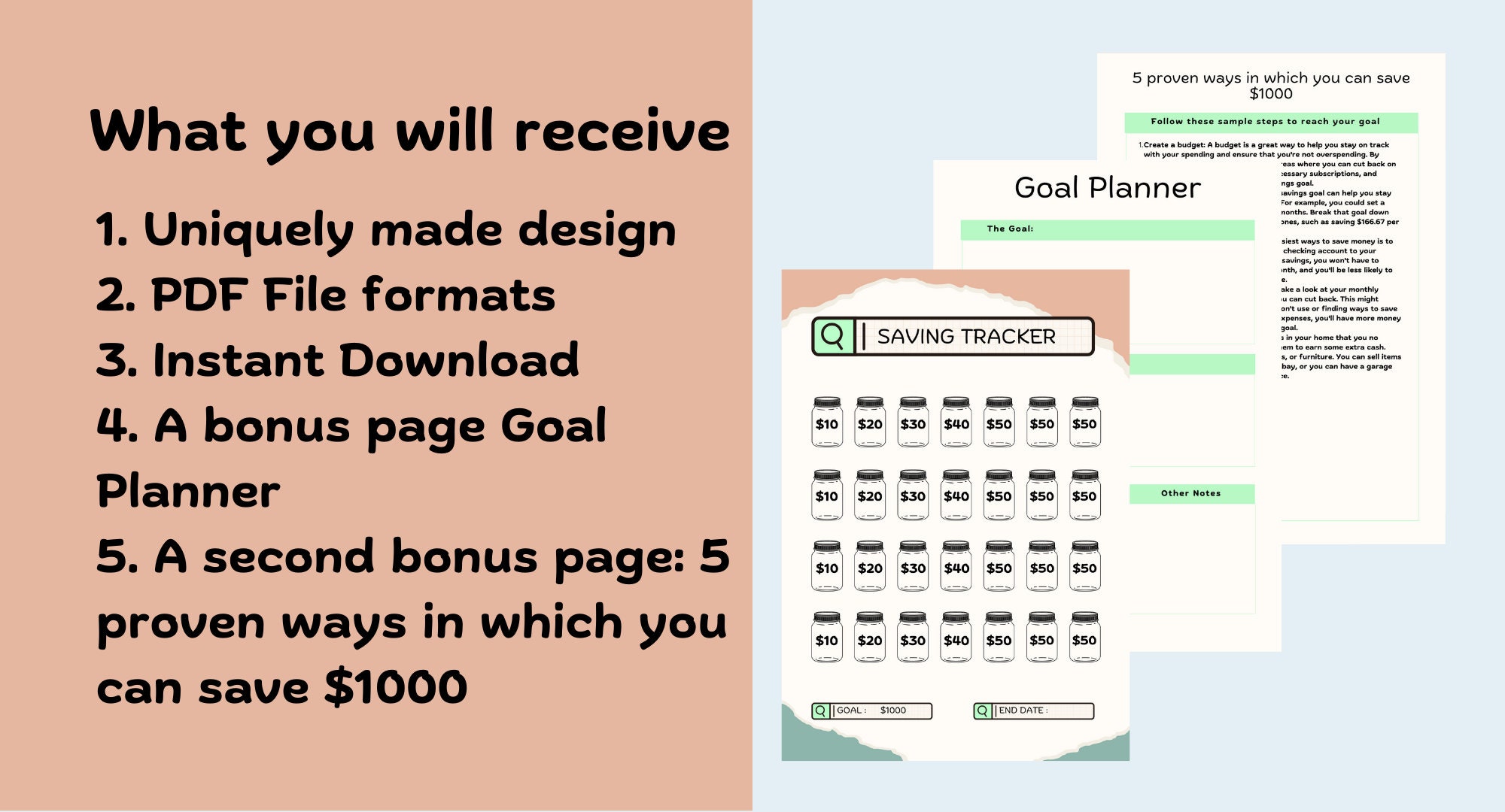 1K Savings Challenge Template, Printable Savings Challenge, 1K Saving ...