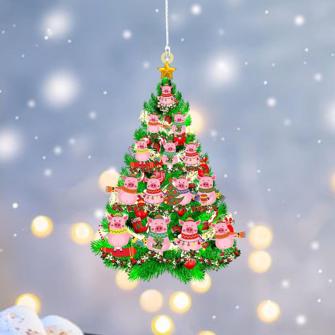 Pig Tree Ornament Christmas Gift Ornament Pig Lover Gift - Etsy