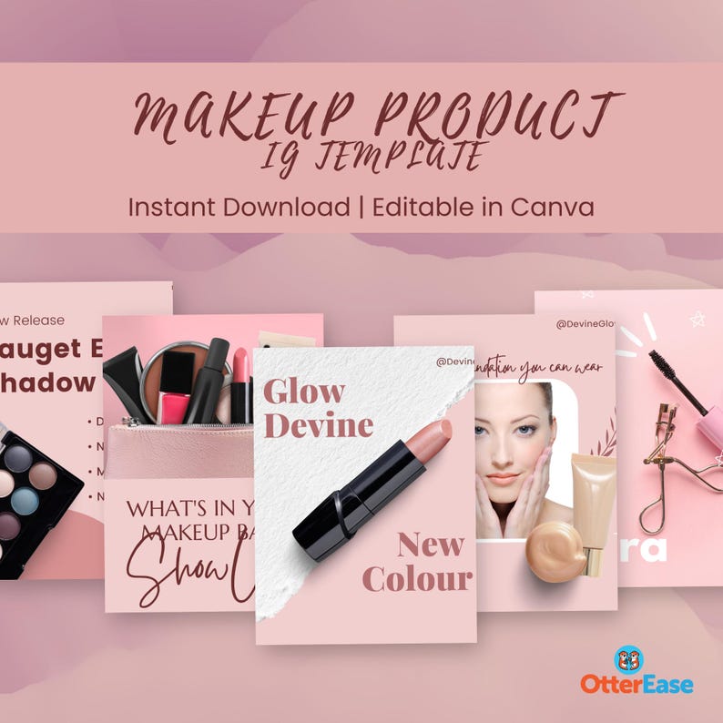 30 Makeup Instagram Templates Canva Template, Social Media, Instagram ...