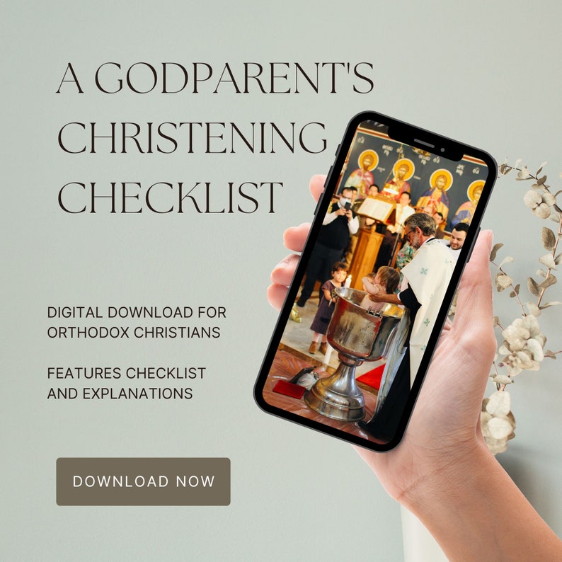 PRINTABLE - Godparent's Christening Checklist for Orthodox Christian ...