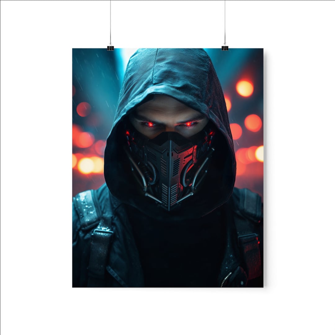 Cyberpunk Masked Villain, Instant Download File - Etsy