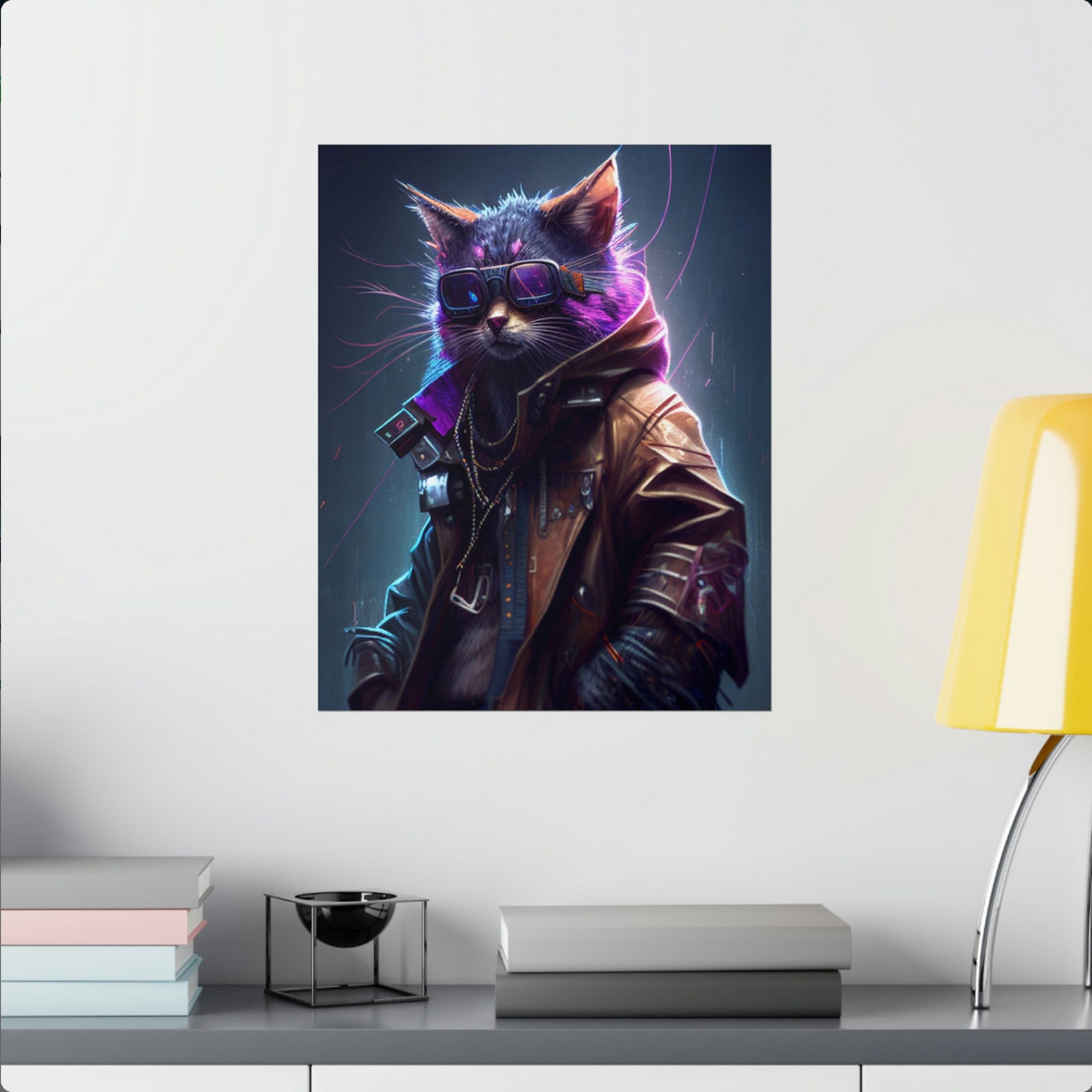 Digital Cat, Cyberpunk Cat, Tron Kitty, Futuristic, Download Fast ...