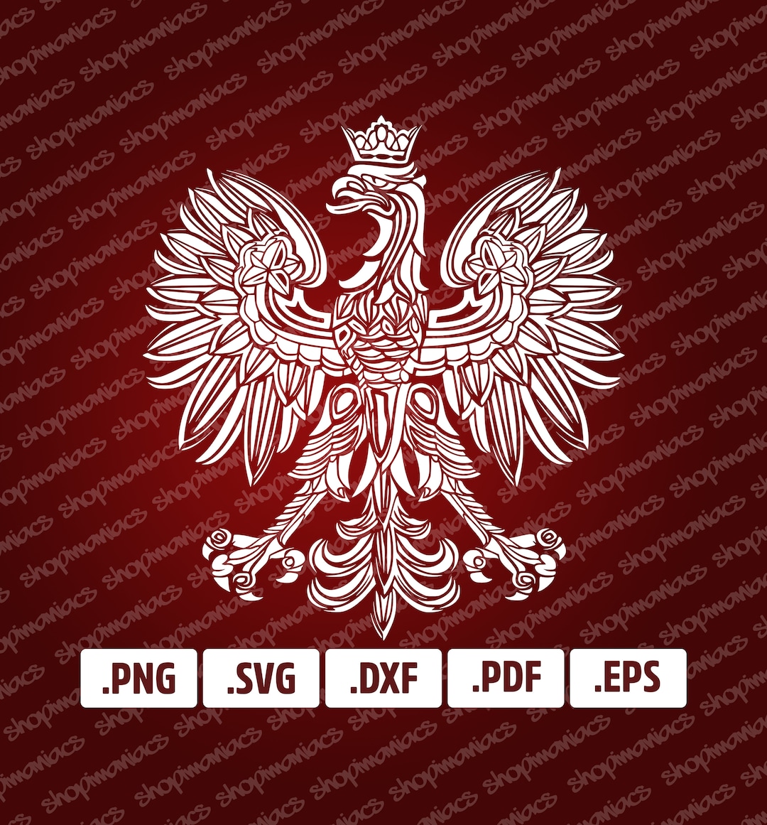 Polish Eagle SVG Digital Download Modernised Symbol Emblem - Etsy