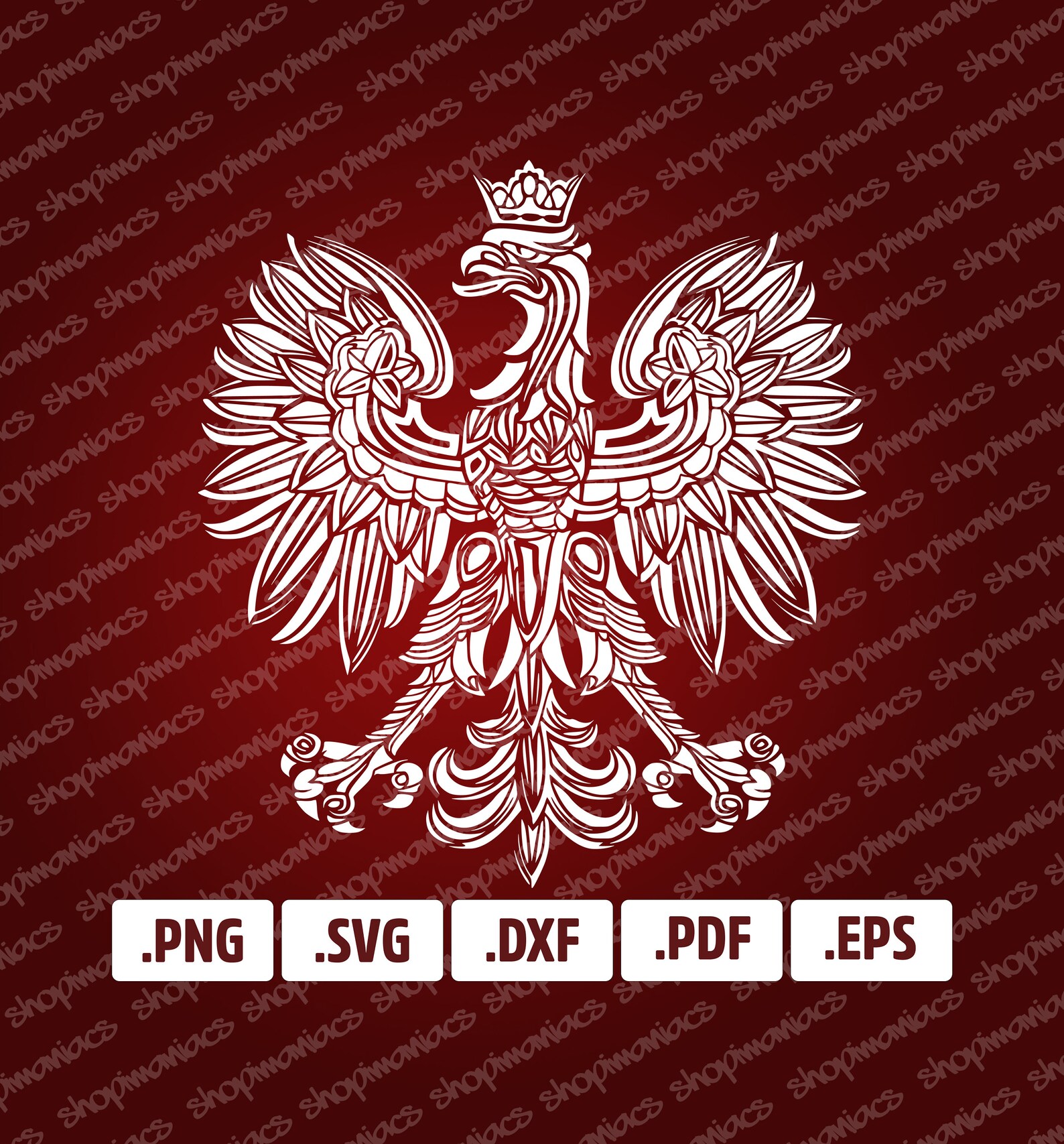 Polish Eagle SVG Digital Download Modernised Symbol Emblem - Etsy