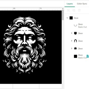 Greek God Zeus SVG PNG, Zeus Logo Design, Zeus Tshirt, Greek Mythology ...