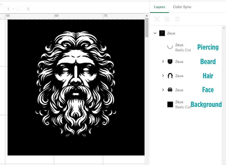 Greek God Zeus SVG PNG, Zeus Logo Design, Zeus Tshirt, Greek Mythology ...