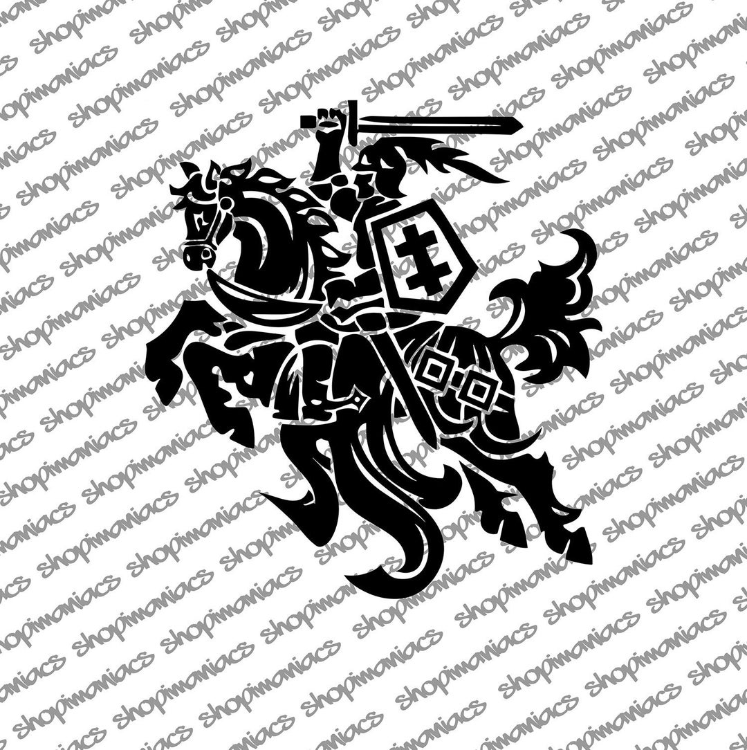 Lithuanian Vytis SVG PNG Jpeg Pdf Original Modernised Knight - Etsy