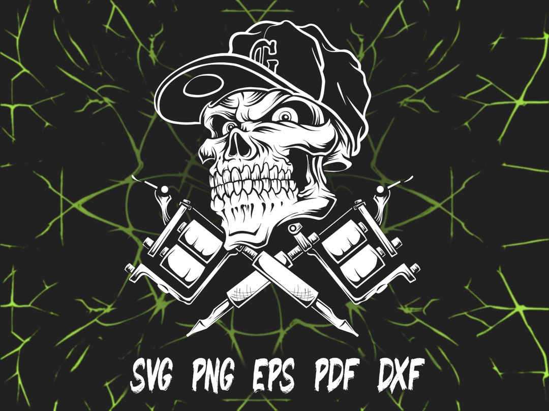 Skull Tattoo SVG Vector Tattooist Artist Tattoo Logo - Etsy Australia