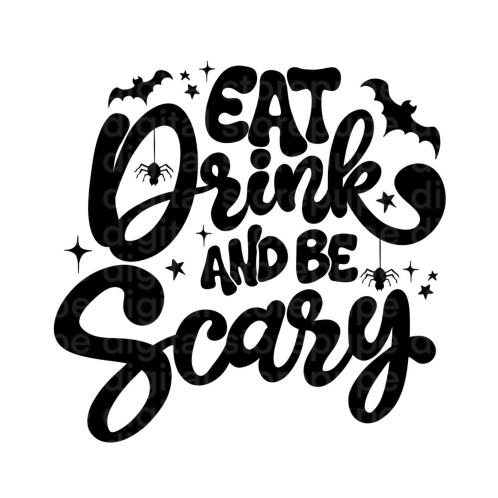Eat Drink and Be Scary Png Scary Png Trendy Halloween Png - Etsy
