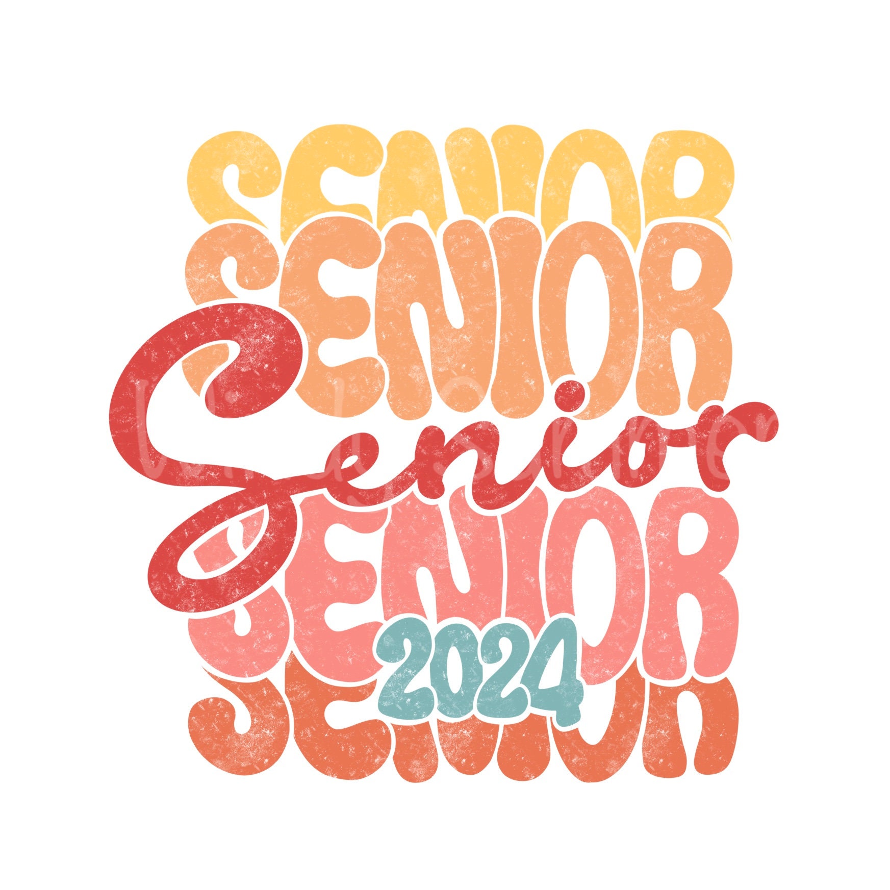 Retro Senior 2024 Png Motivational Shirt Png Boho Back to - Etsy