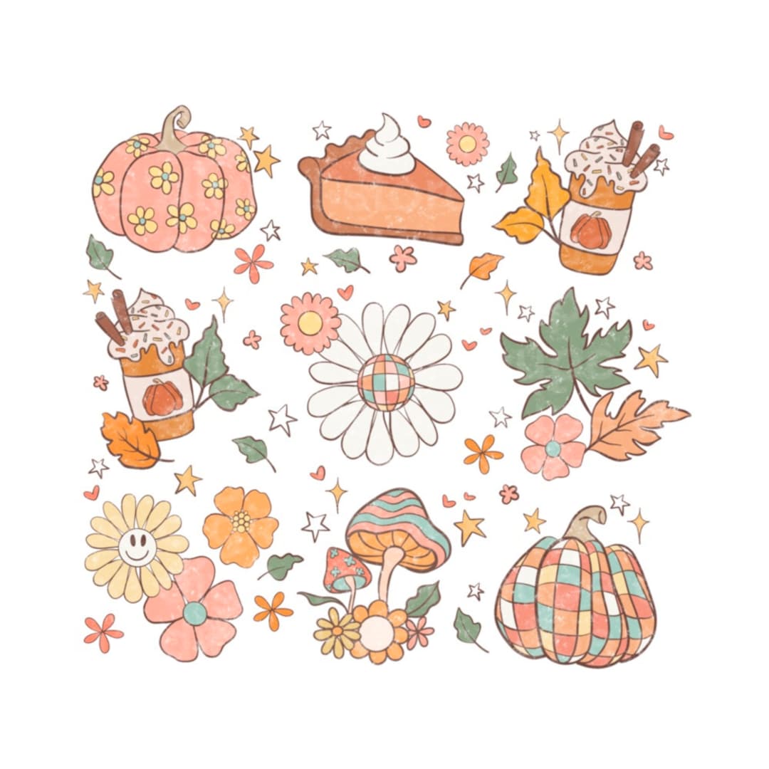 Retro Fall PNG, Groovy Fall Png, Retro Autumn Png, Retro Thankful Png ...