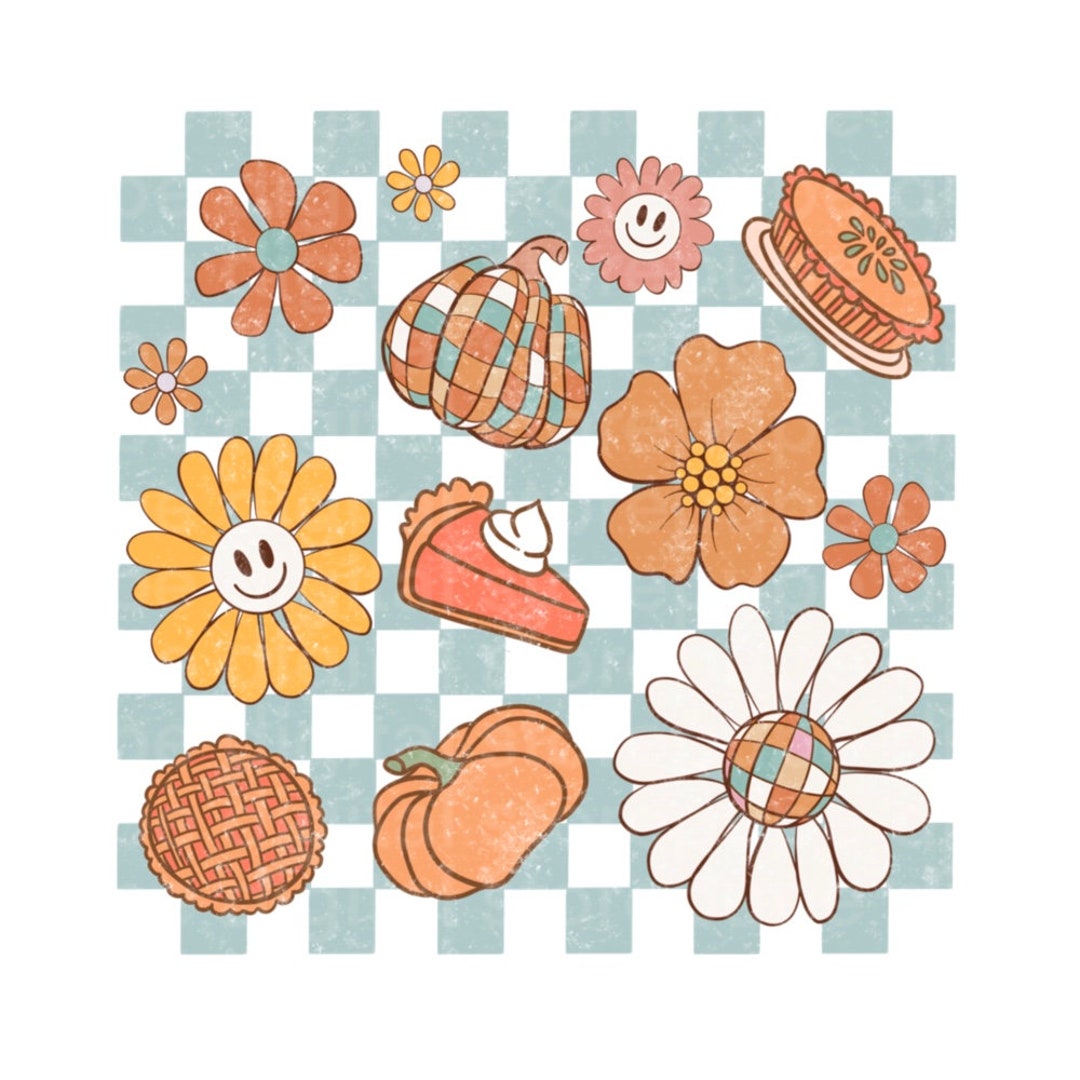 Retro Thanksgiving Png, Retro Pie Png, Retro Fall PNG, Pumpkin Patch ...