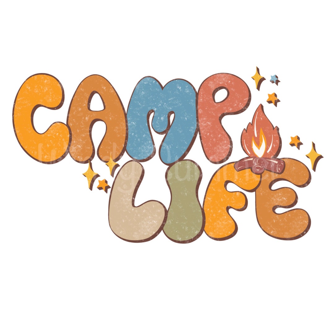 Camp Life Png, Distressed Shirt Png, Happy Camper, Retro Camping, Happy ...