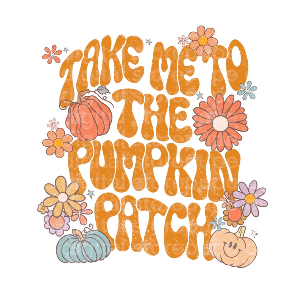 Retro Fall PNG Pumpkin Patch Png Groovy Pumpkins Png Retro - Etsy