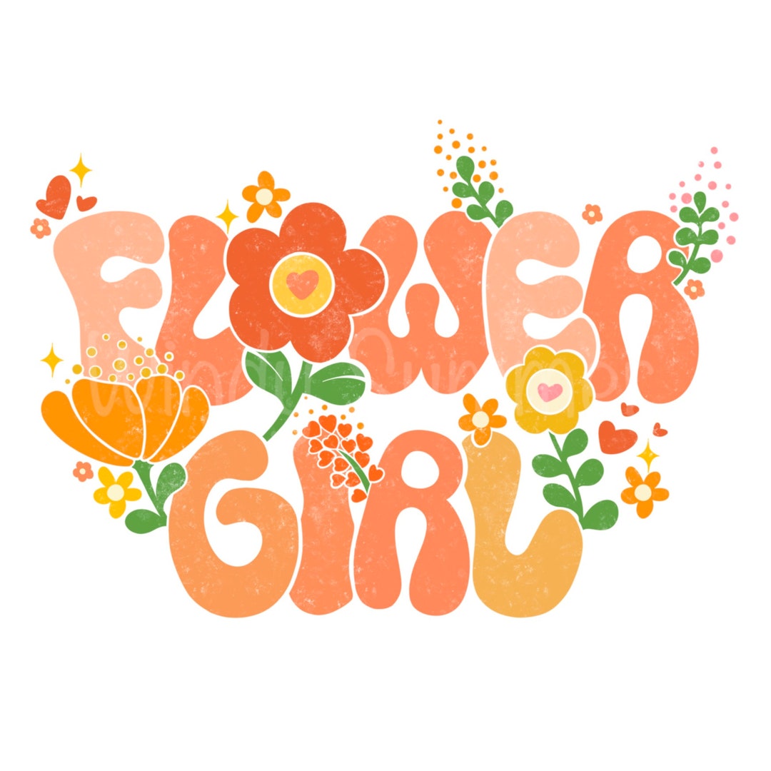 Flower Girl, Flower Child Png Sublimation, Groovy Kids Shirt, Retro ...